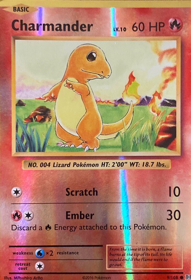 Pokemon Shiny Charmander Card