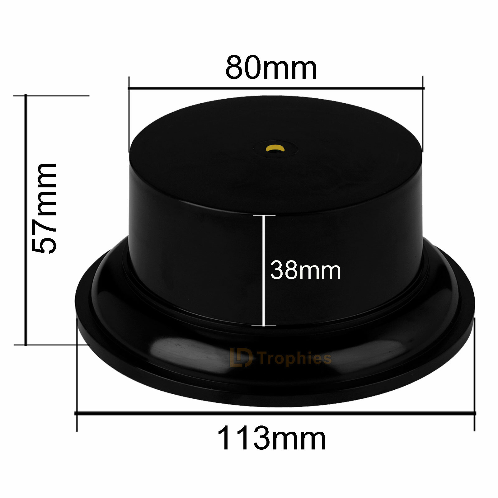 Black Trophy Plinth, Round Black Trophy Base, Compound Trophy Base ...