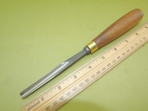 Old Wood carving tools Vintage 3/8" straight 7 sweep wood carving gouge ...