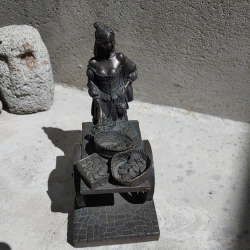 Genesis Fine Arts Ireland Bronze Sculpture Figurine 8 1/2" Woman ...