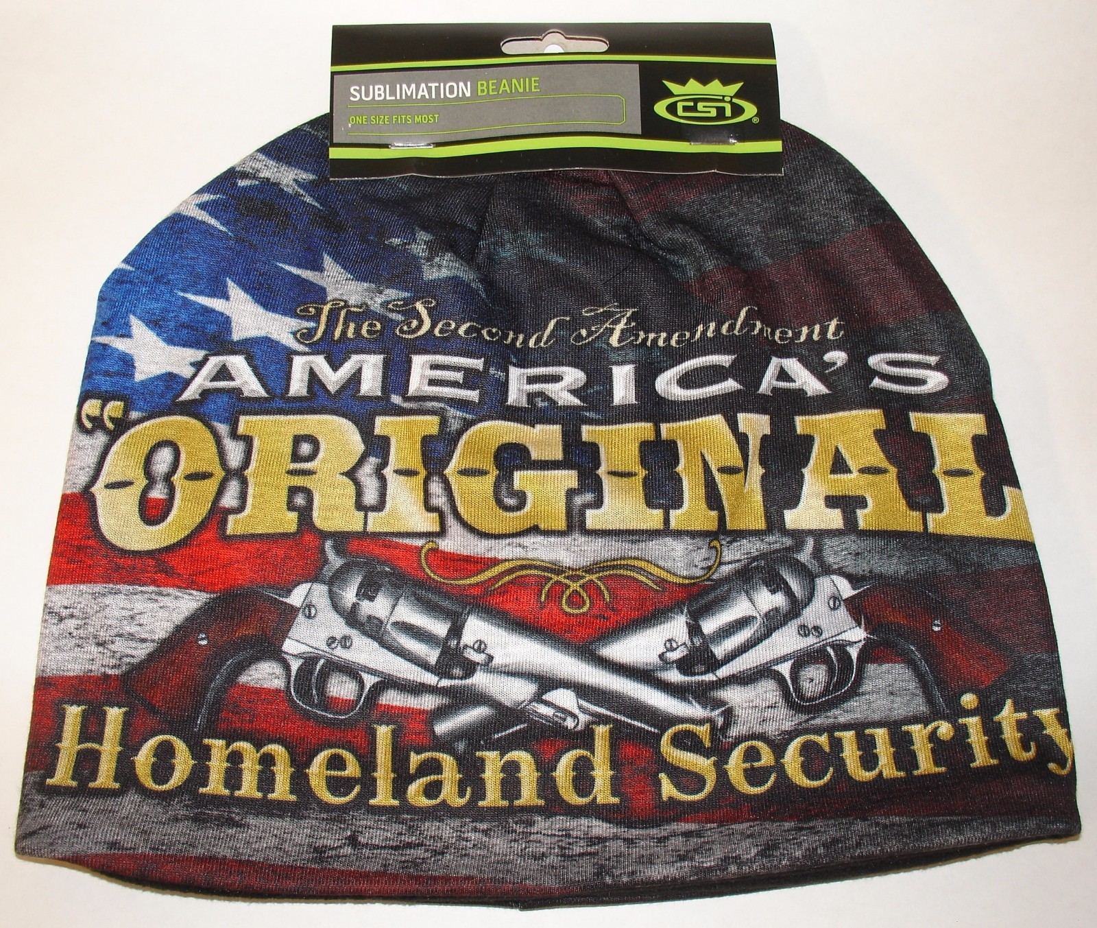 2nd Amendment USA American Flag Beanie Cap Stocking Winter Hat Free ...