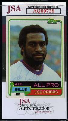Joe Cribbs JSA Coa Signed 1981 Topps Rookie Autograph | eBay