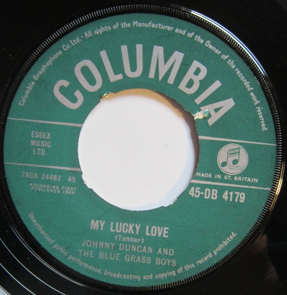 JOHNNY DUNCAN - GEISHA GIRL / MY LUCKY LOVE 45 RARE ORIGINAL UK 1958 ...