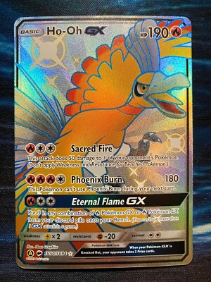 Pokemon Shiny Ho-Oh GX SV50 Hidden Fates Ultra Rare Full Art Holo NM | eBay
