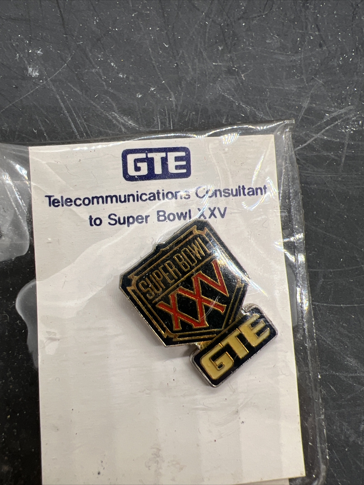 NFL Super Bowl XXVII GTE Sponsor Hat Lapel Pin NEW | eBay