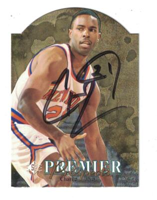 Charlie Ward AUTOGRAPHED 1994-95 UD PREMIER ROOKIE CARD SIGNED NEW YORK ...