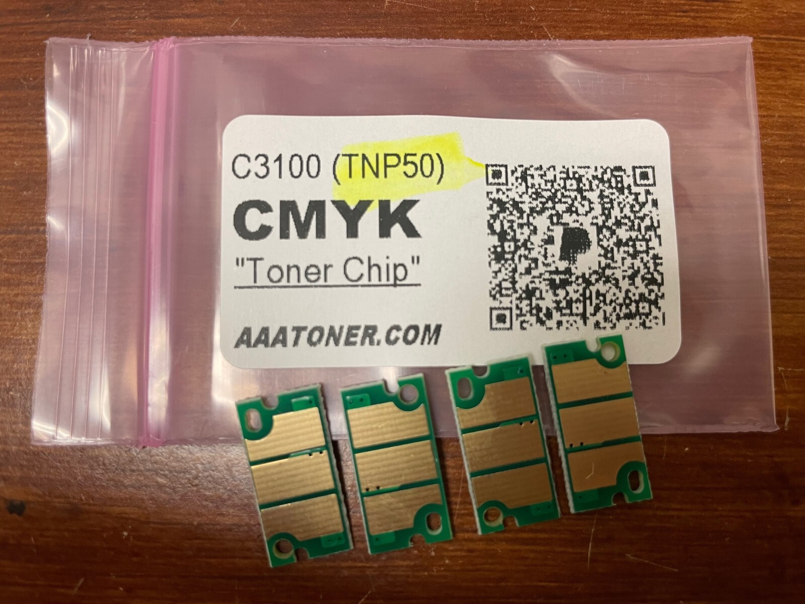 4 x Toner Chip for Konica Minolta Bizhub C3100P, C3100 (TNP50) Refill ...