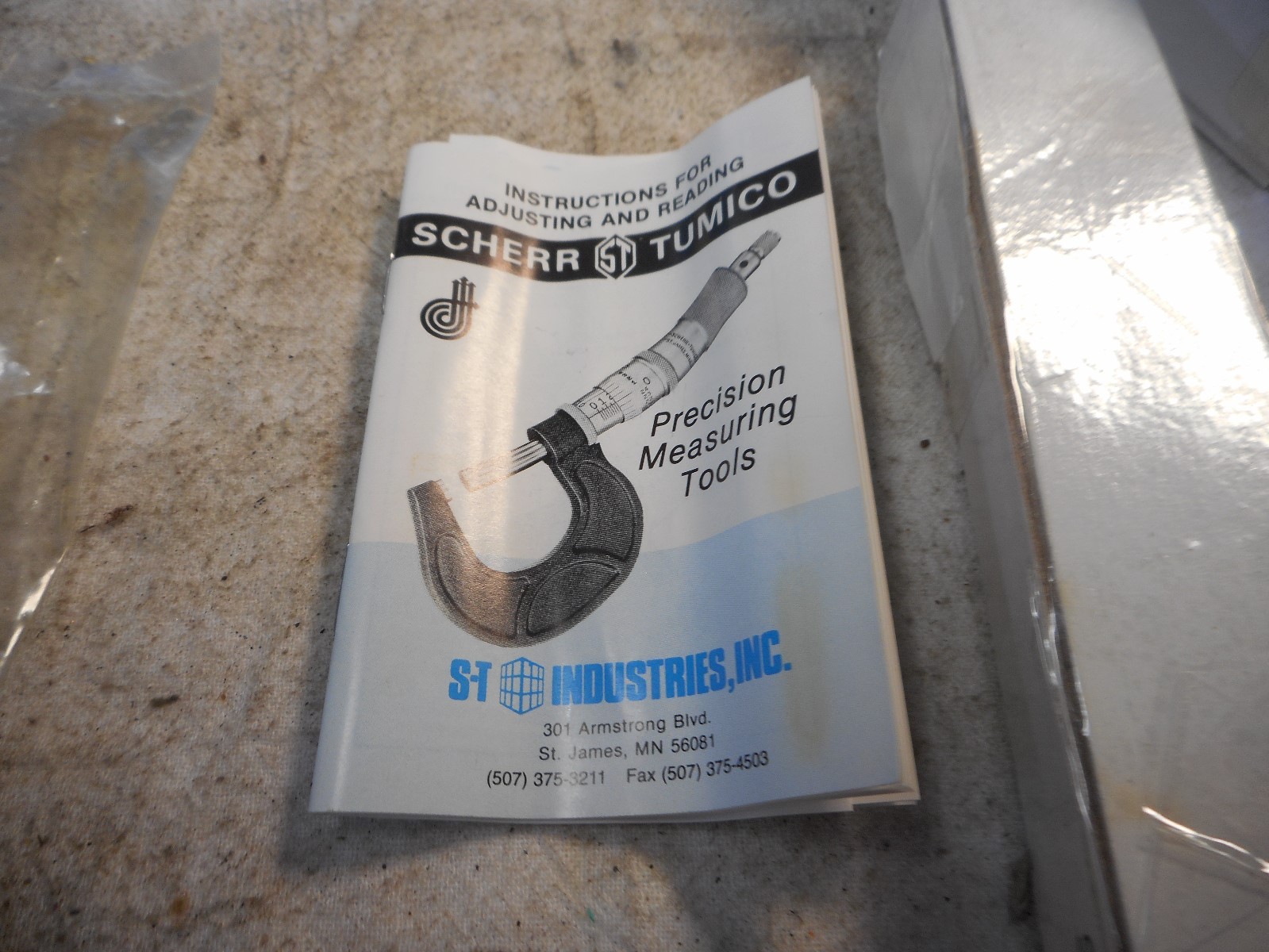 NIB SCHERR TUMICO REPLACEMENT BLADE MICROMETER HEAD 25mm RANGE .01 MINT ...