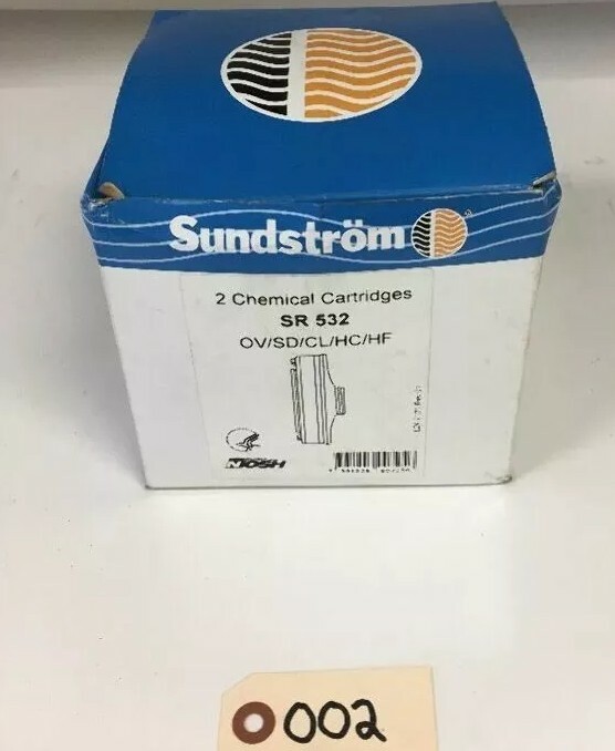 New Sundstrom SR 532 Chemical Cartridges H02-7121 OV/SD/CL/HC/HF (Qty ...