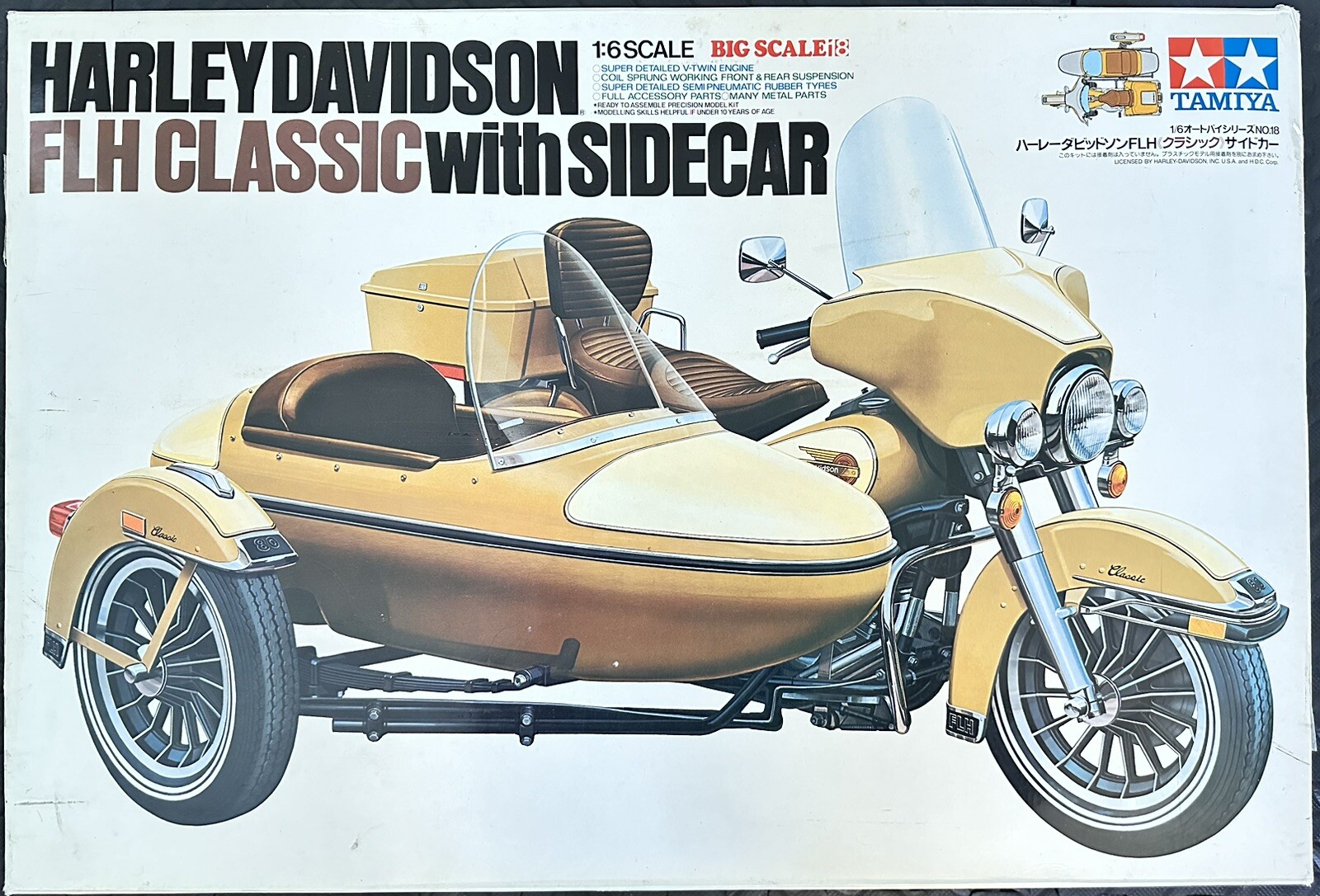 tamiya 1/6 Harley Davidson FLH Classic With Sidecar model kits | eBay