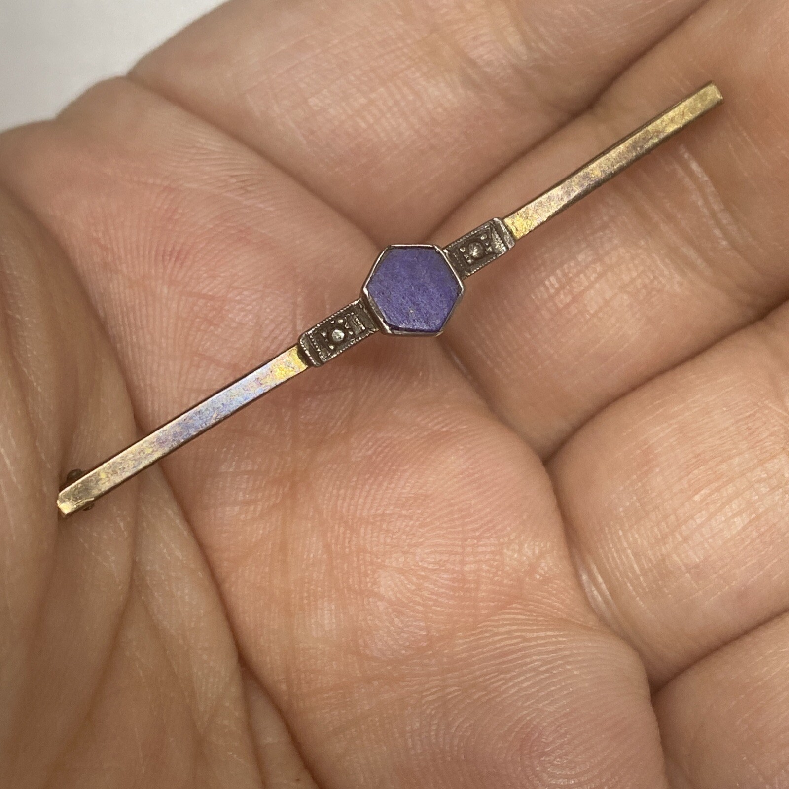 Antique Henry Griffith & Sons HG&S 9Ct Lapis Safety P… - Gem