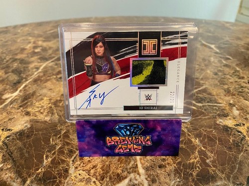2022 Panini Impeccable WWE Wrestling Patch Auto #/25 Io Shirai Elegance ...