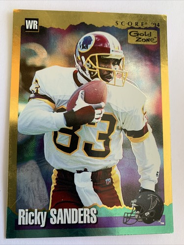 1994 Score Gold Zone Football Card #38 Ricky Sanders Washington ...