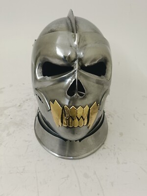 18 Gauge Steel Medieval Demonic Face Helmet Battle-ready Medieval ...