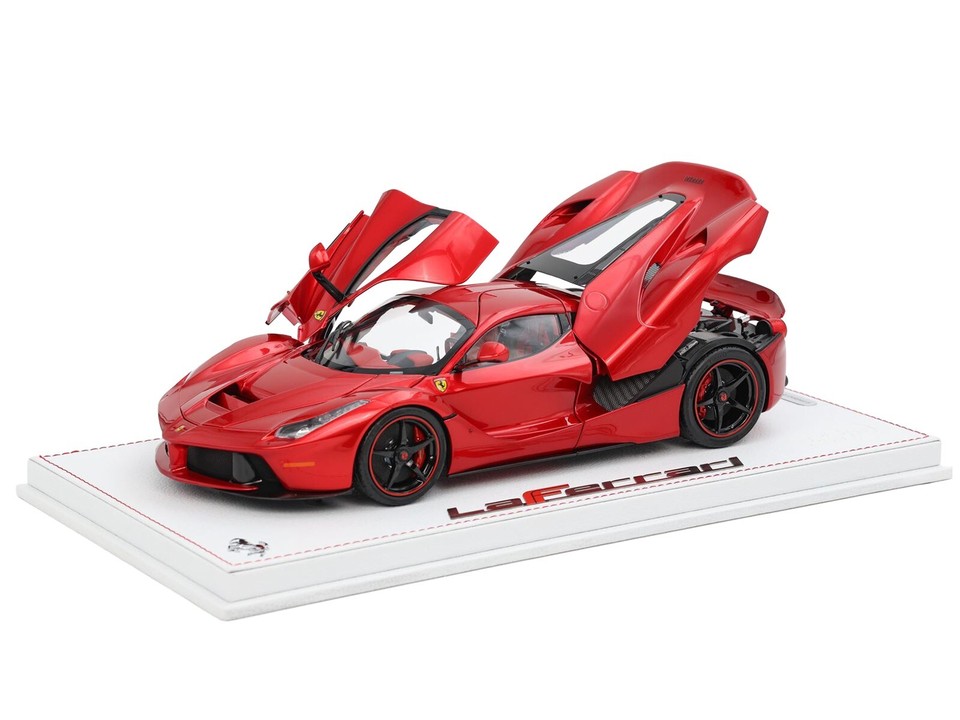 FERRARI LAFERRARI RED "HAMILTON" W/DISPLAY CASE 1/18 DIECAST BY BBR ...