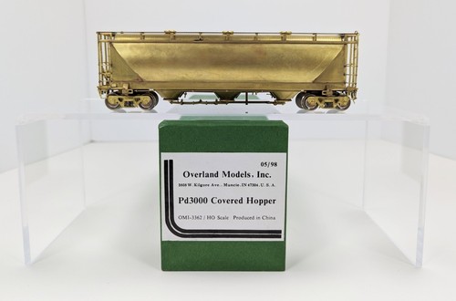 HO Scale Overland Models Brass Pd 3000 3-Bay Covered Hopper OMI-3362 5/ ...