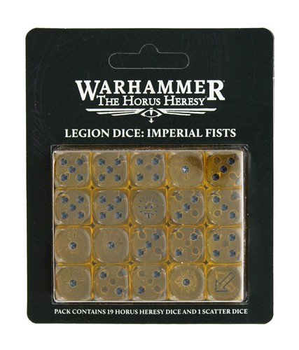 Warhammer 40K Horus Heresy Legion Dice Imperial Fists, 20 Piece Dice Pack | eBay