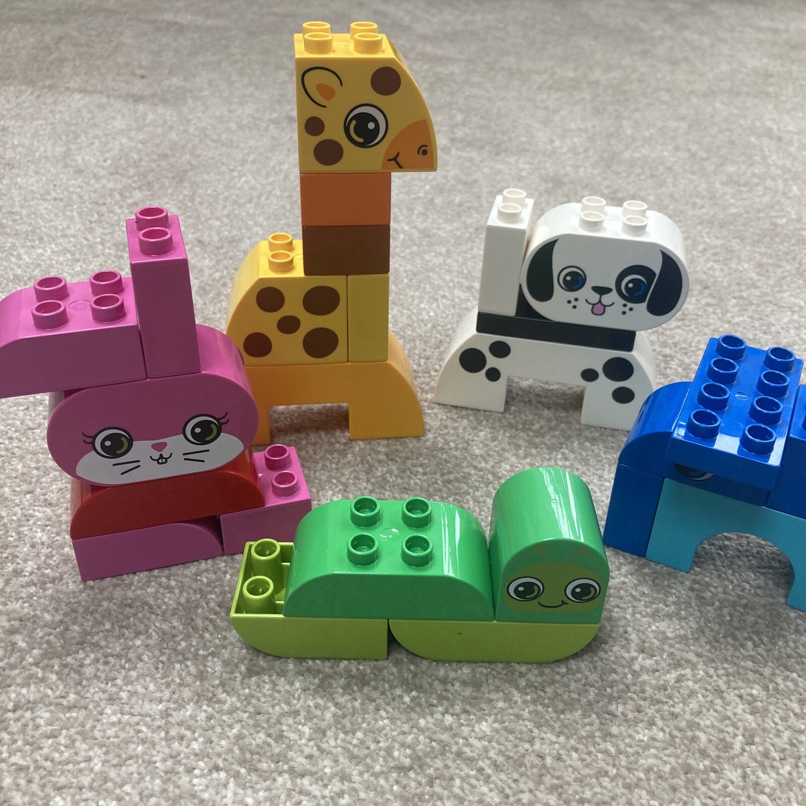LEGO Duplo Creative Animals Set 10573 100% Complete Giraffe Dog Rabbit ...