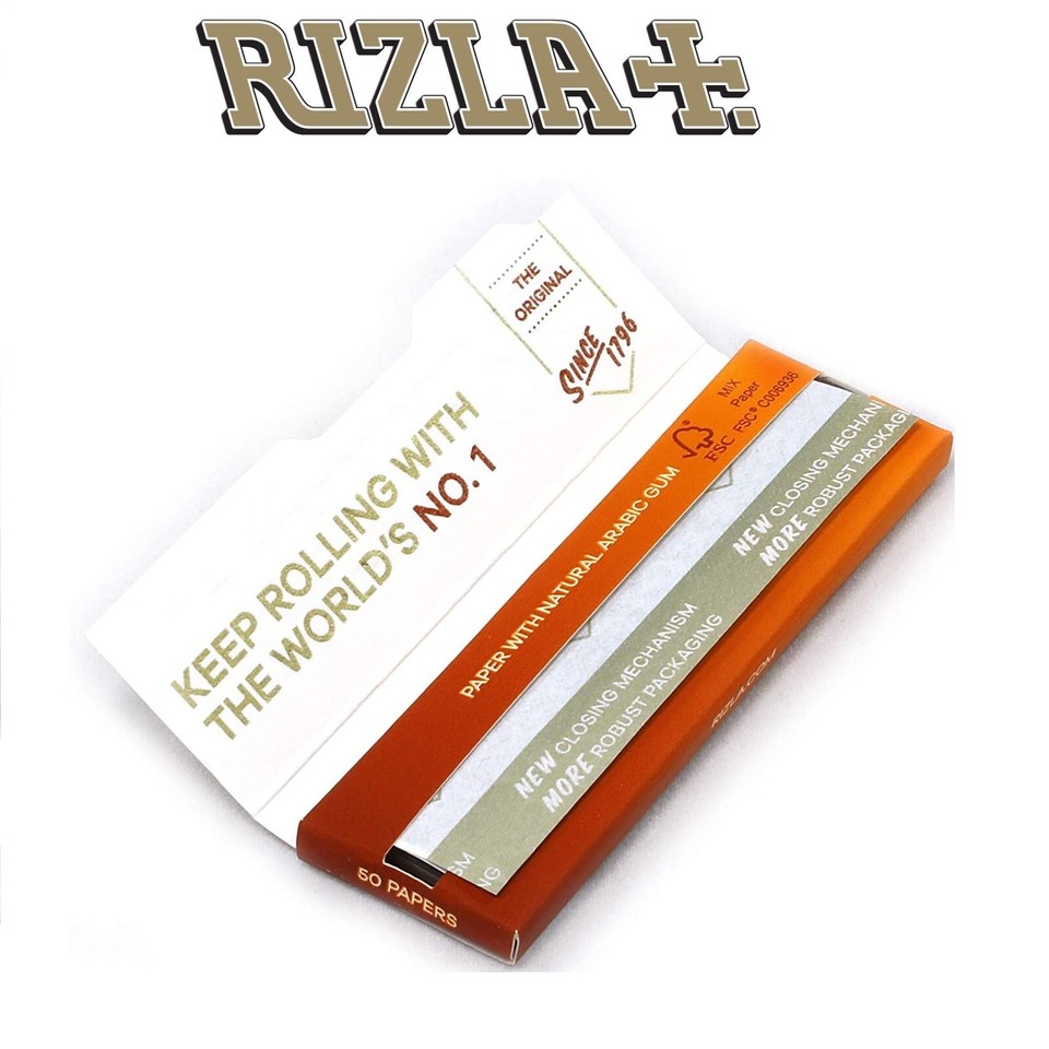 Rizla Orange RICH LIQUORICE Regular Size Rolling Papers 50 x Booklets ...