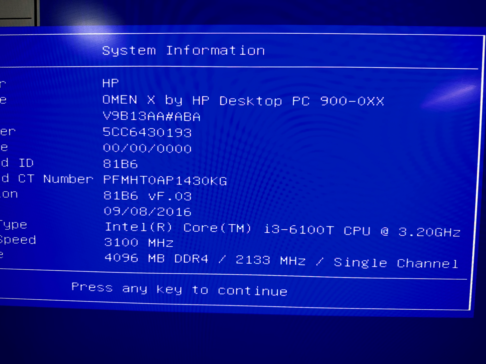 HP OMEN X 900 SERIES INTEL SOCKET LGA1151 DESKTOP MOTHERBOARD MS-7A09 ...