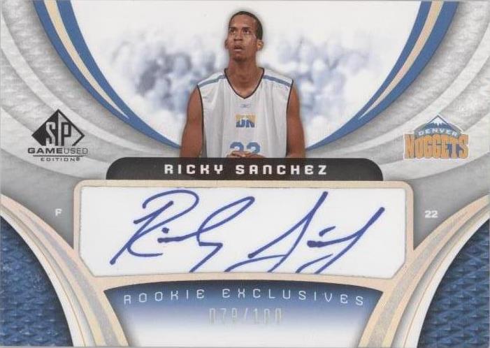 2005-06 SP Game Used Edition - Rookie Exclusives Autographs Ricky ...