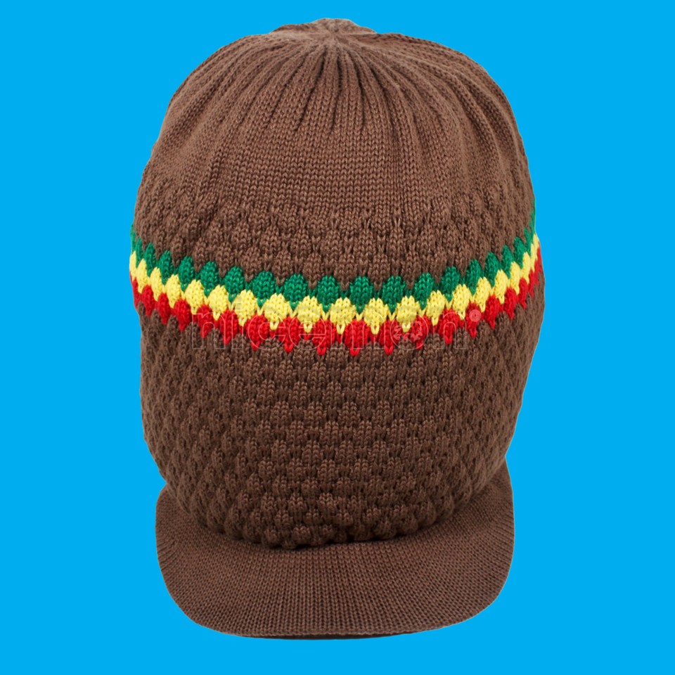 Natty Dreadlocks Rasta Hat Cap Peak Jamaica Caps Selassie Africa Marley ...