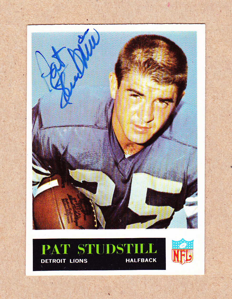 Pat Studstill signed 1965 Philadelphia Gum card #67-Detroit Lions (Dec ...