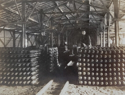 RARE! WW1 US ARMY 6" (155mm) ARTILLERY SHELLS AMMUNITION DUMP MEHUN ...