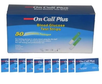 ON CALL PLUS BLOOD GLUCOSE TEST STRIPS INDIVIDUALLY PACKED STRIPS /PACK ...