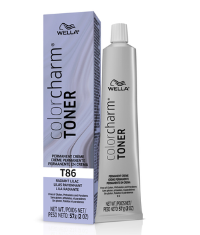 Wella Color Charm Brass Neutralizing Perm Crème Toner + 10vol Developer ...