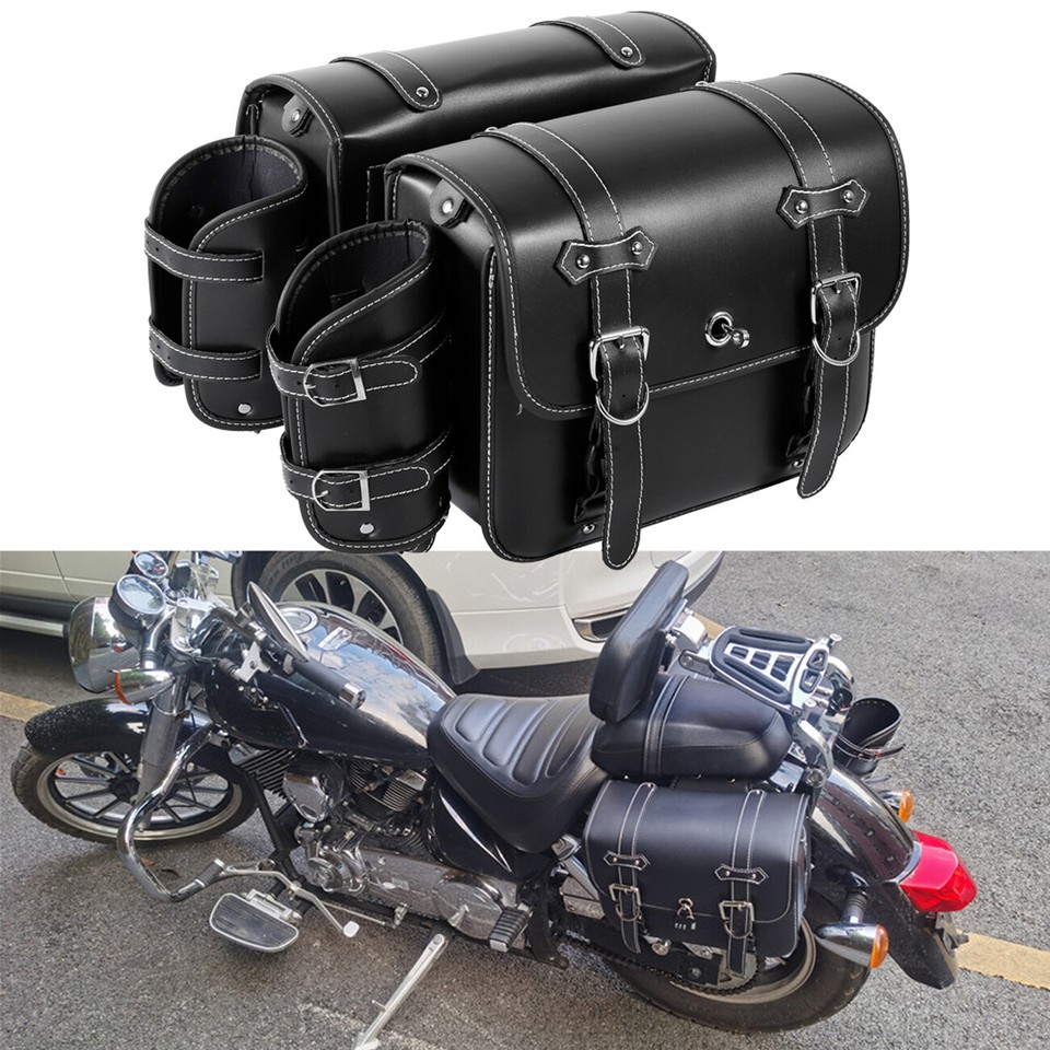 Motorcycle Saddlebags Saddle bags Rear Luggage Boxes For Harley Honda ...