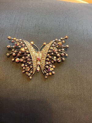 Butler & Wilson - Large Butterfly Crystal Brooch | eBay UK