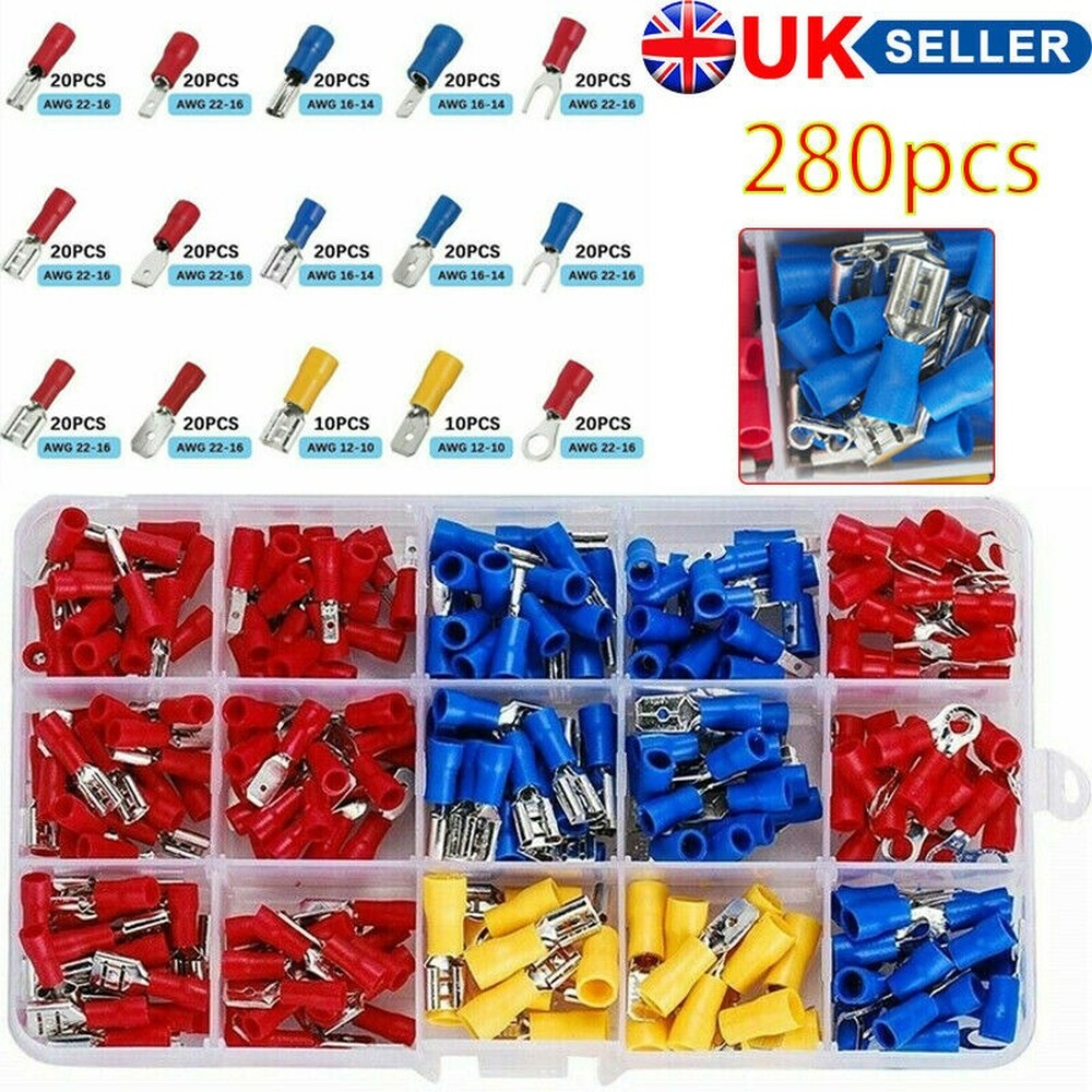 280X Cable Wire Electrical Terminals Kit Set Ratchet Crimper Plier ...