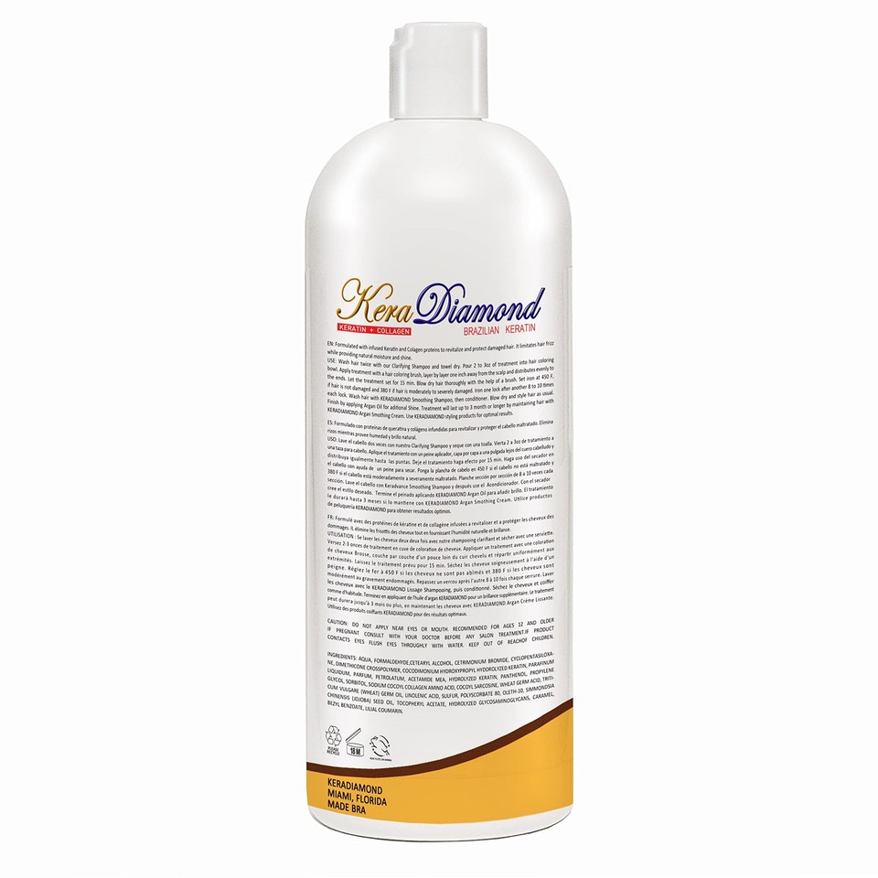 Kera Diamond Keratin Treatment Chocolate Restore w/Vitaminas 32FL Oz ...
