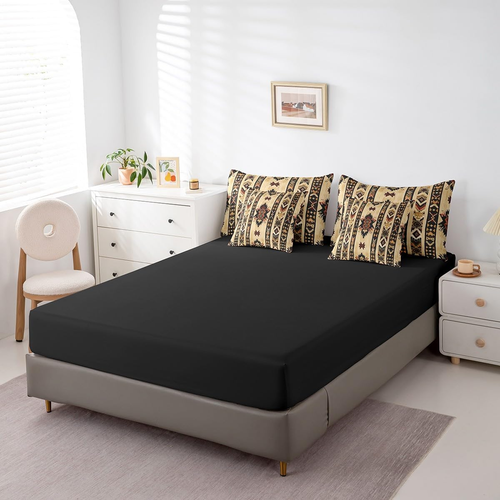 Wood Southwestern Bedding Set Queen Geometric Comforter Set 7 Pieces ...