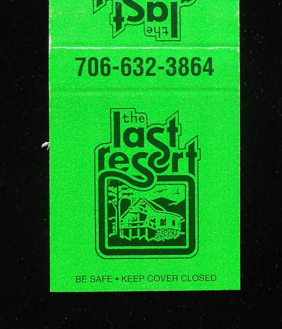 1980s? The Last Resort Blue Ridge GA Fannin Co Matchbook Georgia | eBay