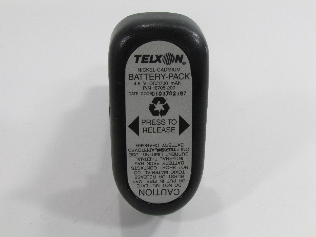 TELXON BATTERY PACK 16705-200 NICKEL-CADMIUM 4.8V DC/1700 mAh | eBay