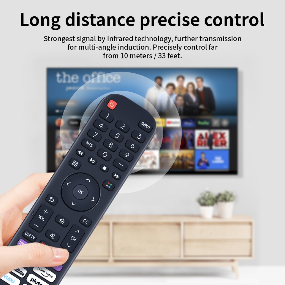 For Hisense VIDAA TV Remote Control EN2B30H 43A6GV,50A6GV, 55A6GV ...