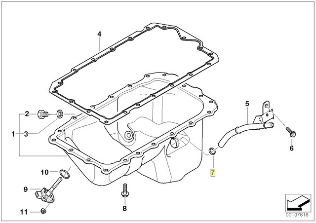 BMW Engine Oil Dipstick Guide Tube O-ring Seal Gasket 11437529257 for ...