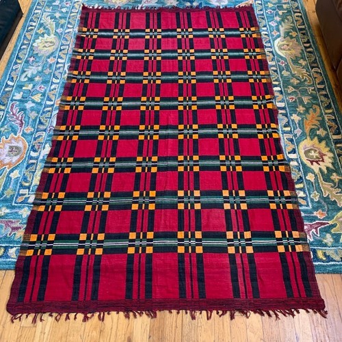 VTG large African? kente Ewe? Ashanti? Handwoven Cloth Rug Throw ...