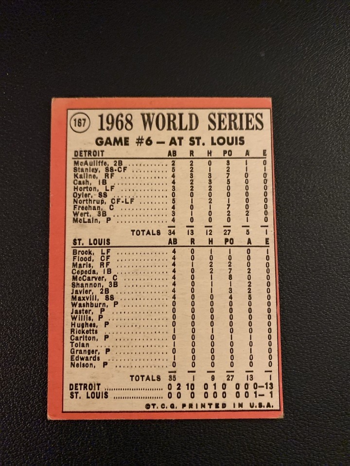 1969 Topps #167 The Sporting News '68 World Series Jim Northrup/Tigers ...