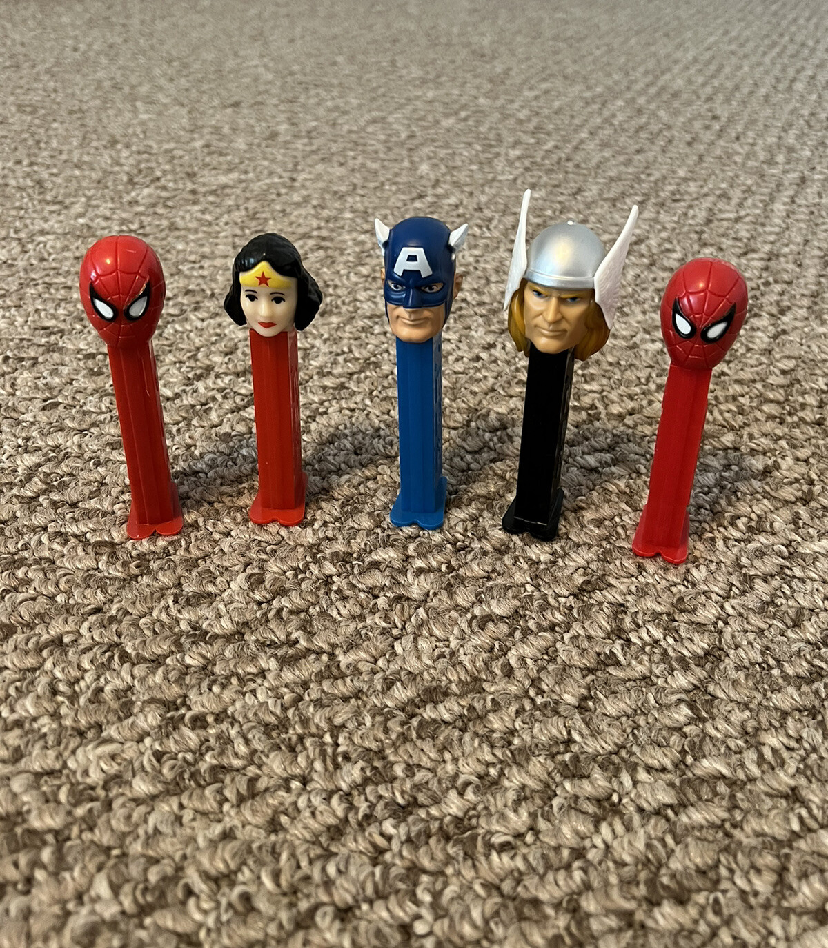 DC Comics & Marvel PEZ Dispensers - Wonder Woman Captain America Thor ...