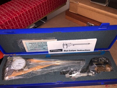 FOWLER MECH UNIV MEASURING SET 0-1" MICROMETER 6" CALIPER & 6" RULER 52 ...