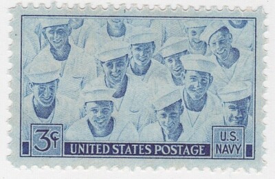 1945 US NAVY STAMP SAILORS MILITARY HEROES SINGLE 03c UNUSED US POSTAGE ...