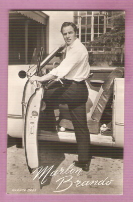Marlon BRANDO carte postale real photo vintage CINEMA Ed.. ph.Warner B ...