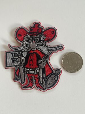 TT Texas Tech Red Raiders Vintage Embroidered Iron On Patch 3” X 2.75 ...