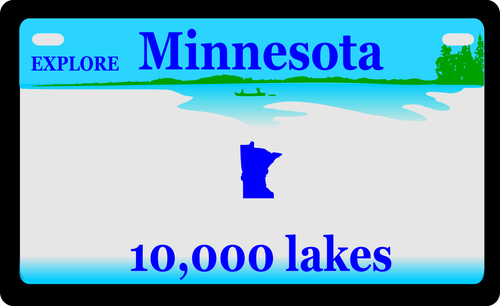 Minnesota UTV license Plate, MN ATV Made with Aluminum plate NOT ...