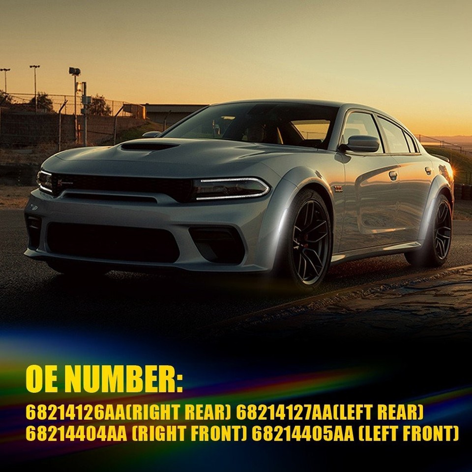 4X White LED Dynamic Side Marker Light For 2015 16 17 18 19-2022 Dodge ...