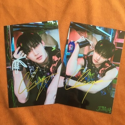 Nice Stray Kids BANG CHAN Photo JJAM Autographed Signed KPOP Collection ...