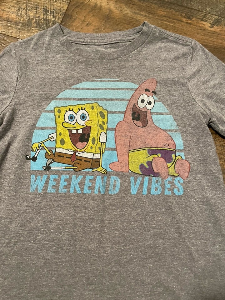 SpongeBob and Patrick Gap shirt boys size small Color Gray | eBay